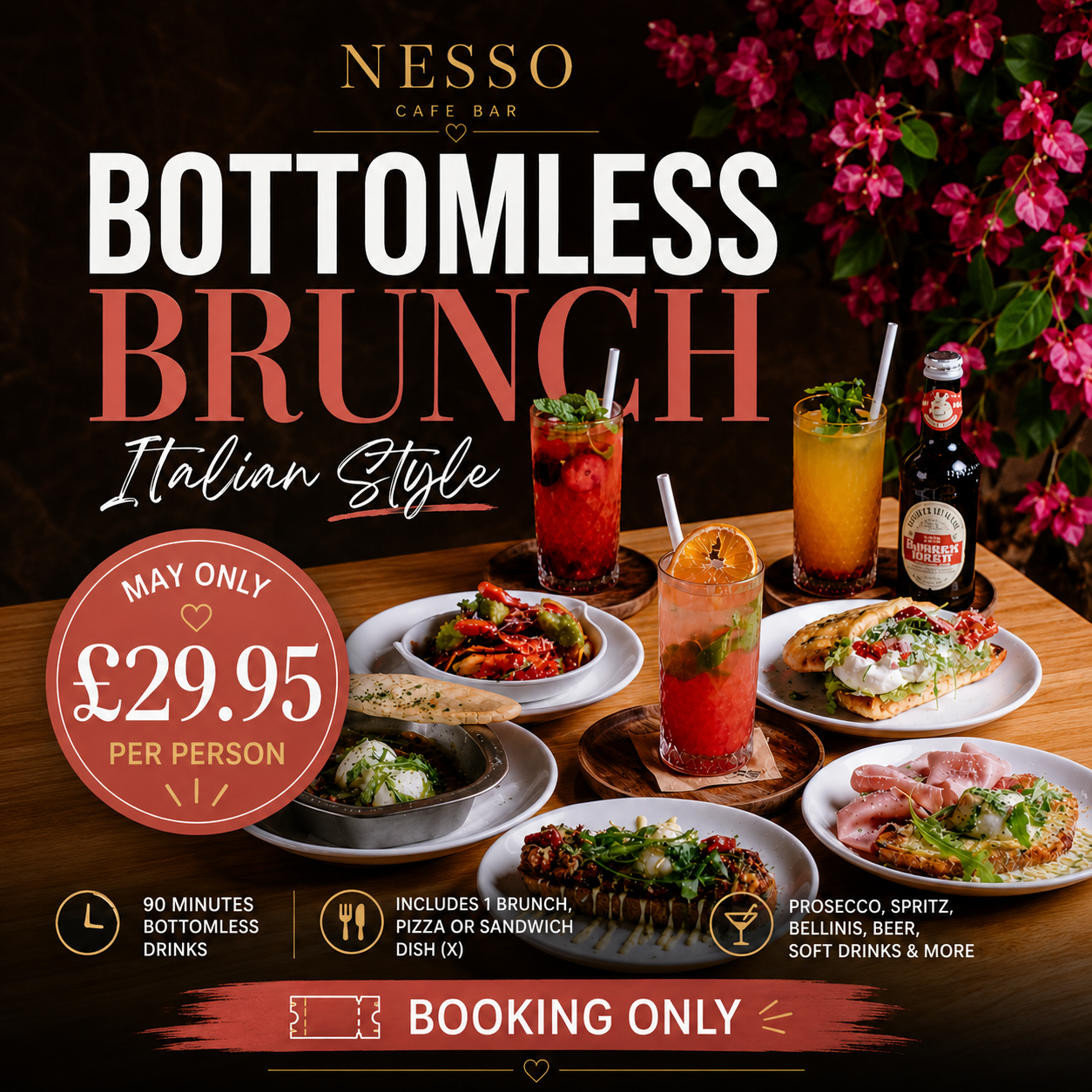 Pre Theatre Dining & Brunch with Prosecco in Leeds | Nesso Café